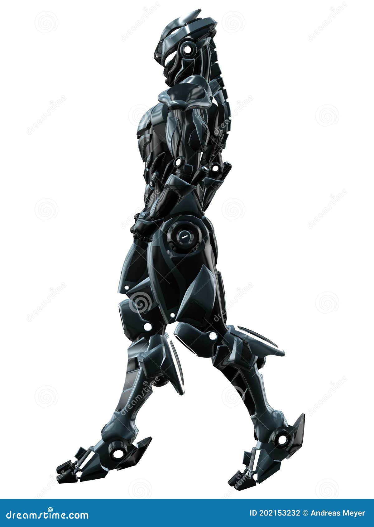 3D render of a robot stock illustration. Illustration of robotics ...