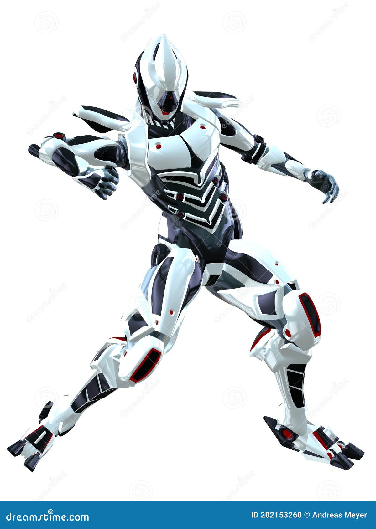 3D render of a robot stock illustration. Illustration of automaton ...