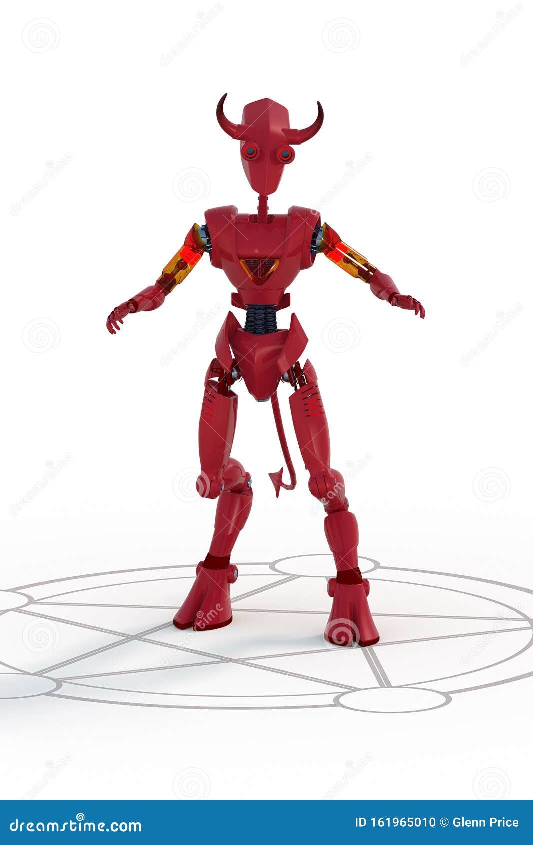 3D Render of Robot Demon stock illustration. Illustration of model ...