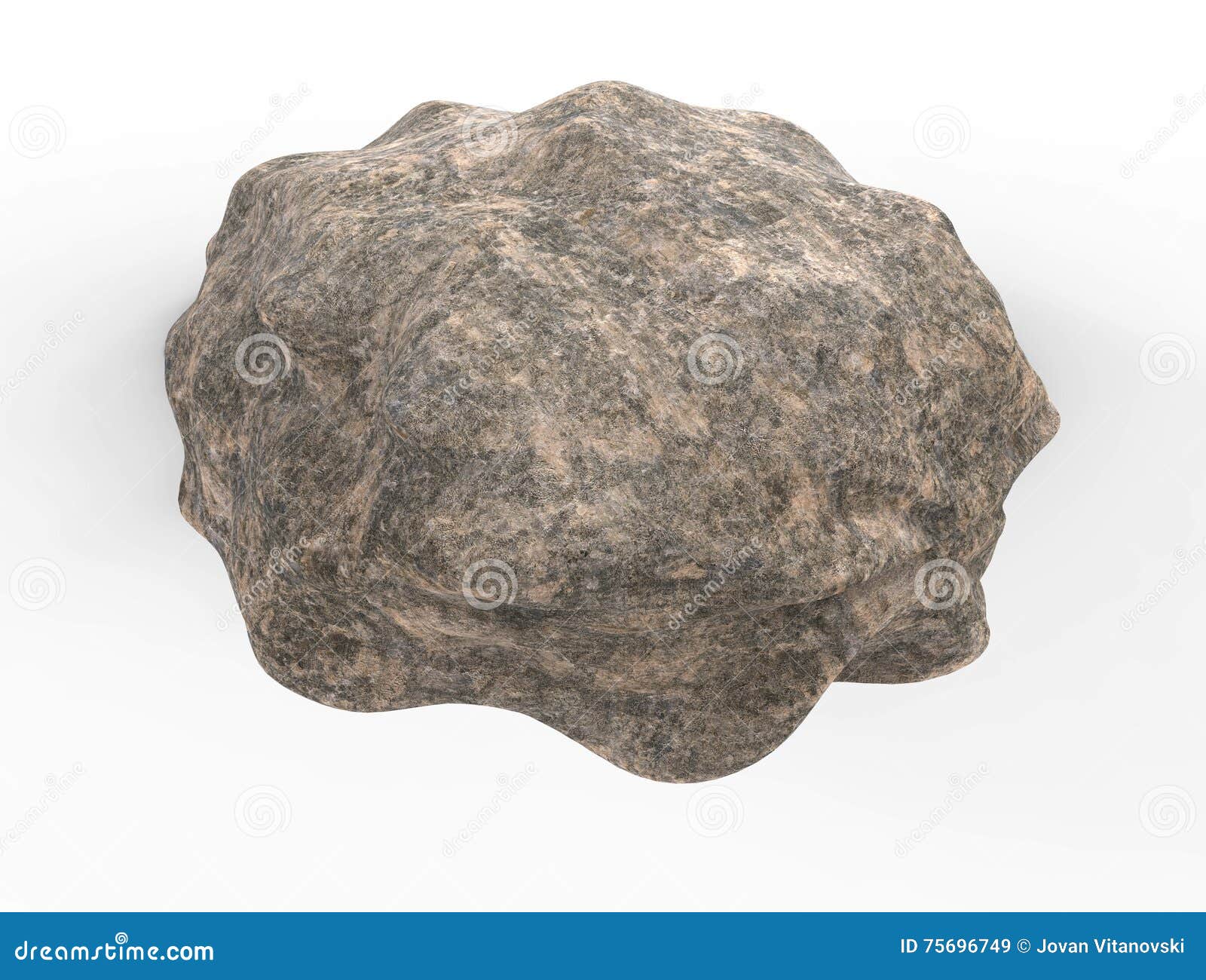 3d render of rock stone stock illustration. Illustration of stone ...