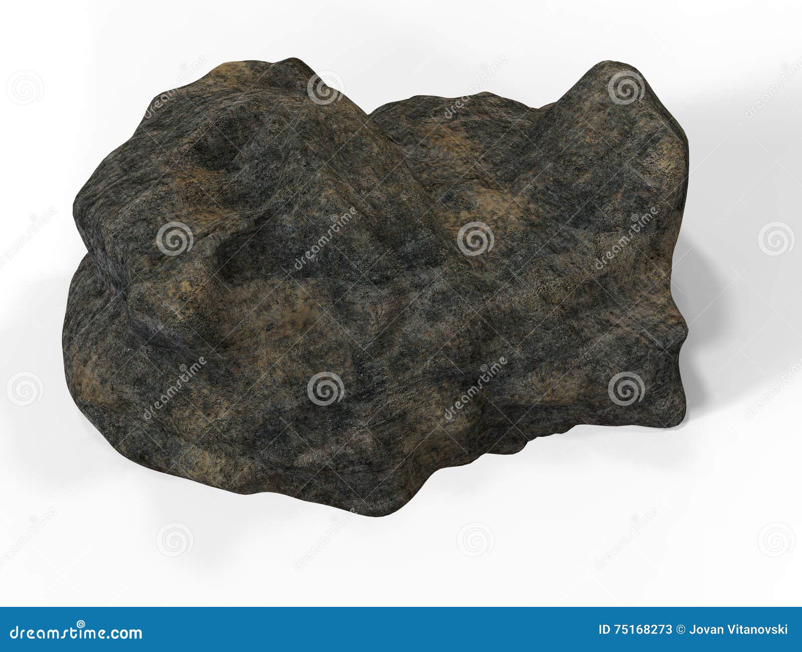 3d render of rock stone stock illustration. Illustration of outdoor ...