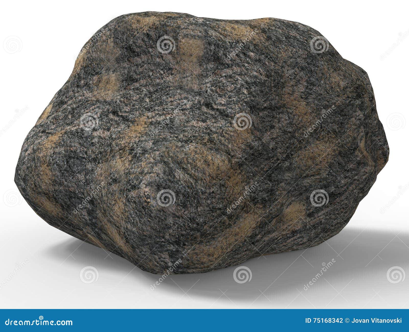 3d render of rock stone stock illustration. Illustration of detail ...