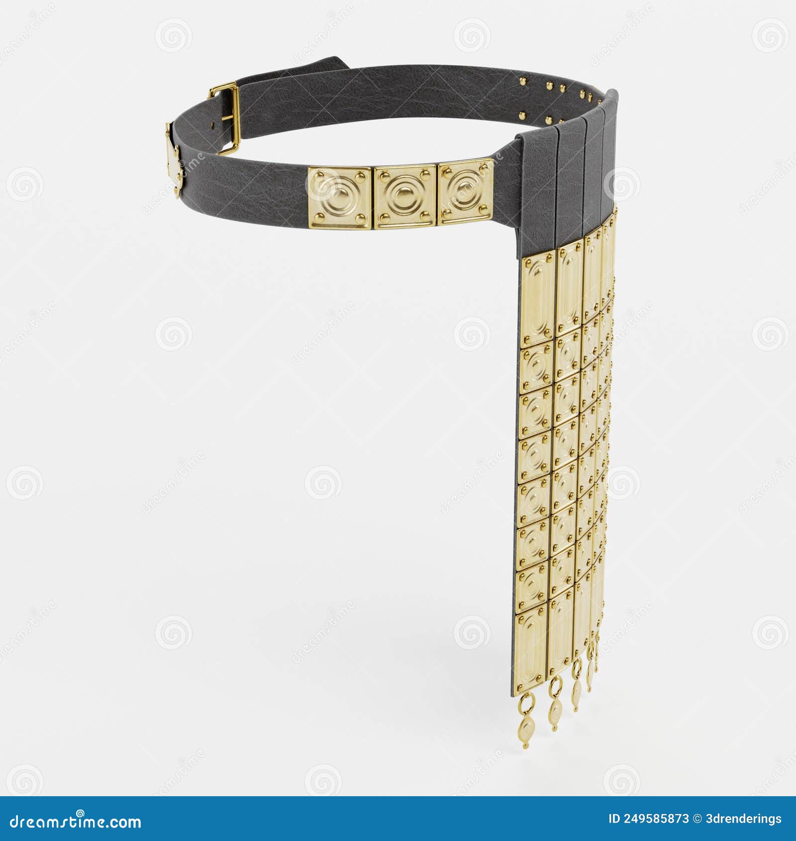 3D Render of Roman Armor Belt Stock Illustration - Illustration of ...