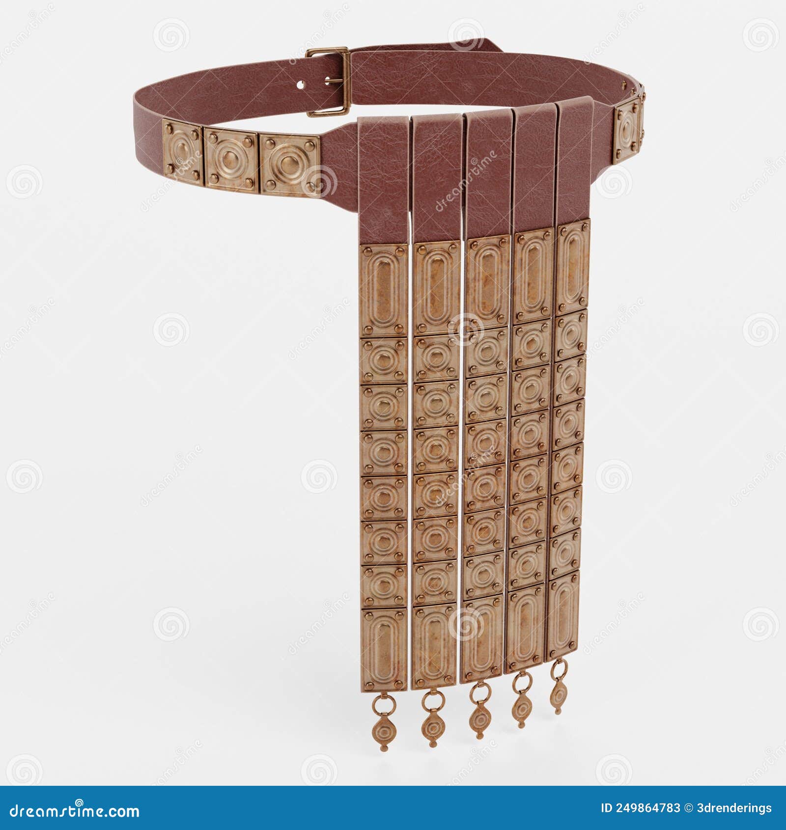 3D Render of Roman Armor Belt Stock Illustration - Illustration of ...