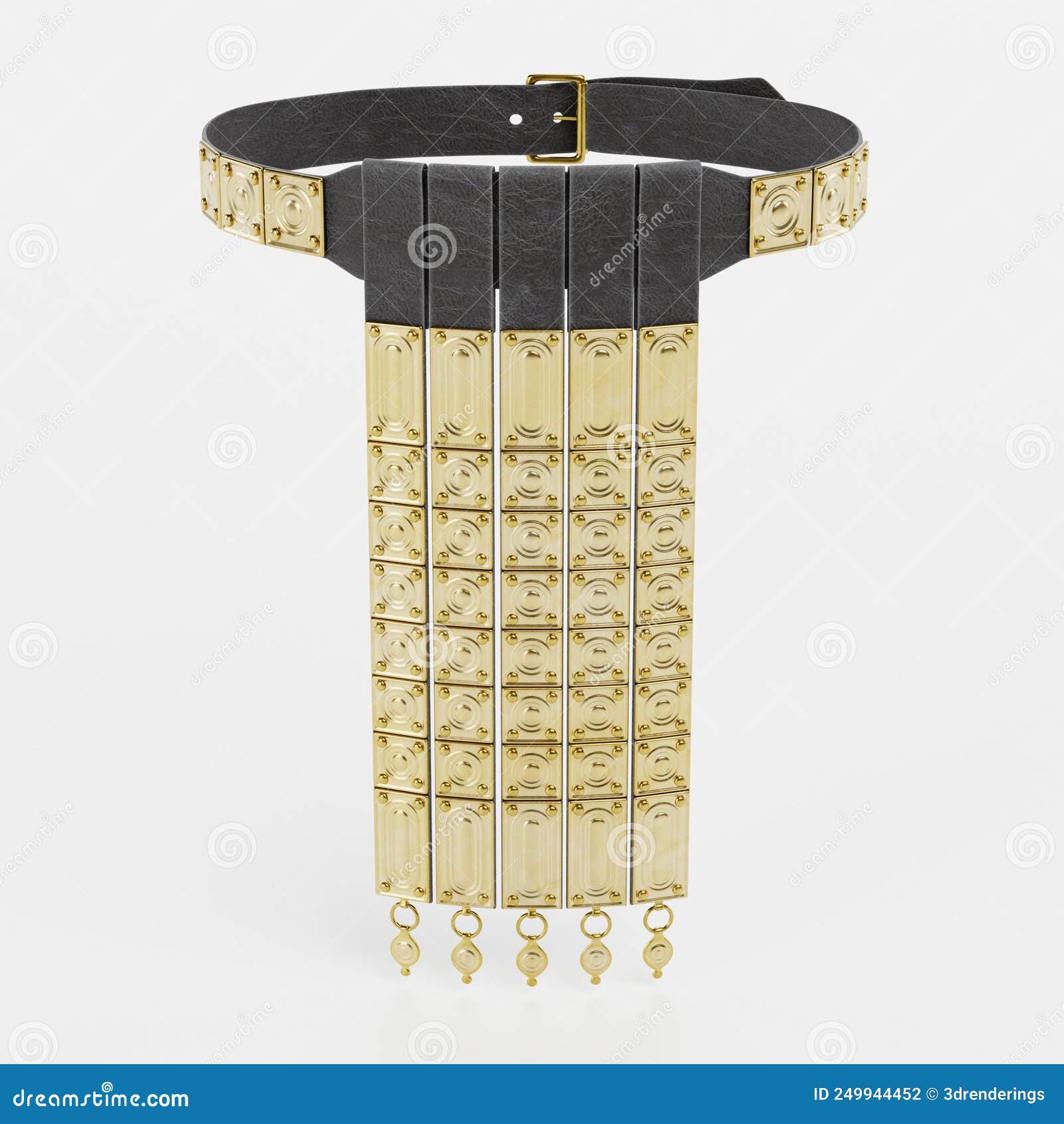 3D Render of Roman Armor Belt Stock Illustration - Illustration of ...