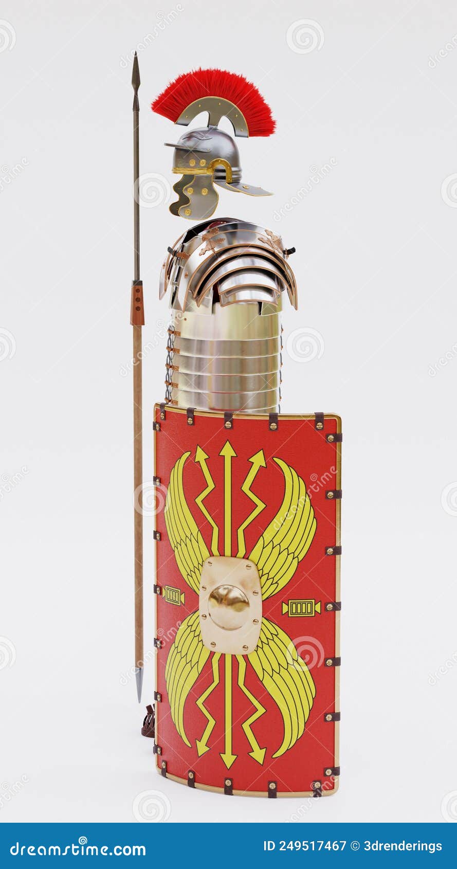 3D Render of Roman Armor - Full Stock Illustration - Illustration of ...