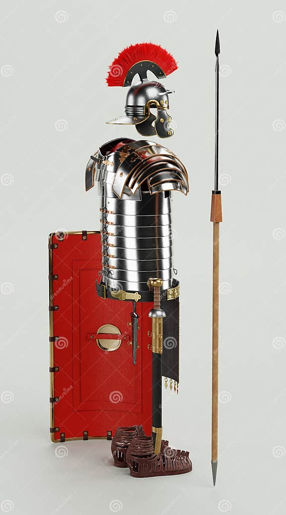 3D Render of Roman Armor - Full Stock Illustration - Illustration of ...
