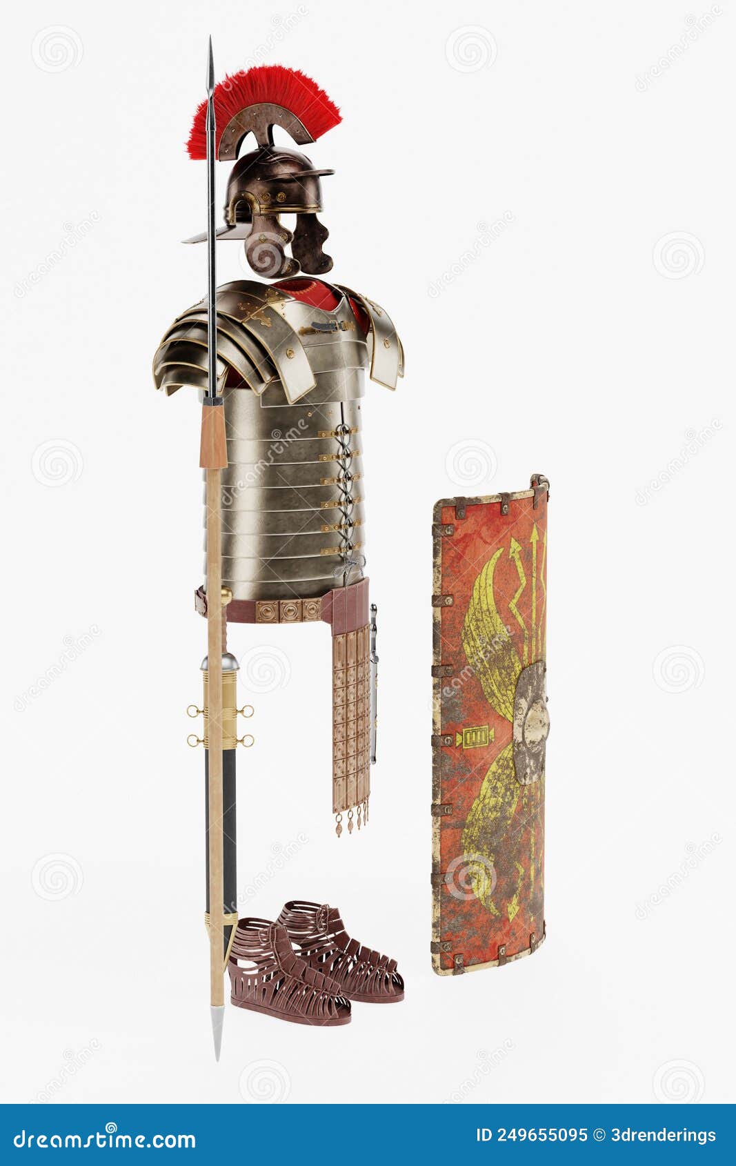 3D Render of Roman Armor - Full Stock Illustration - Illustration of ...