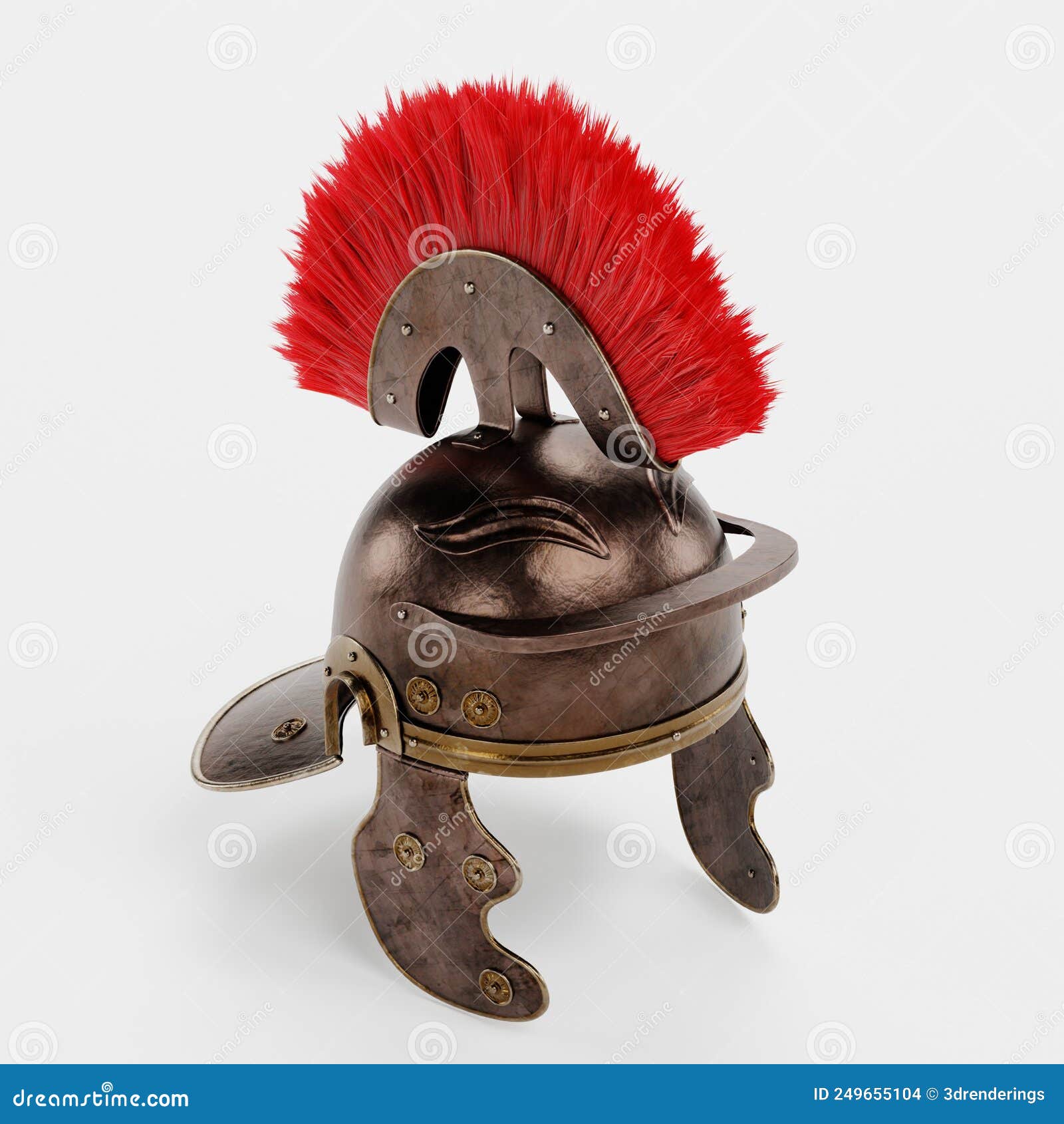 3D Render of Roman Helmet stock illustration. Illustration of centurion ...