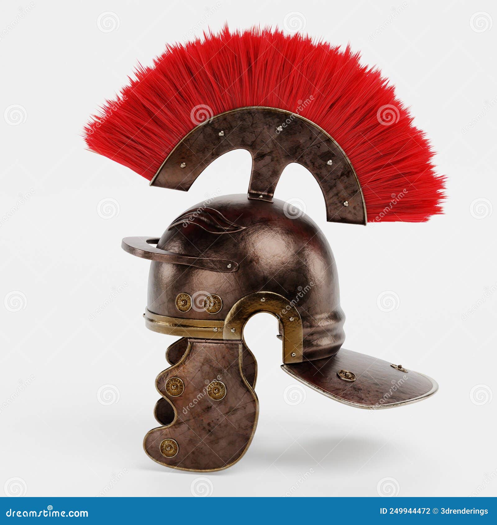 3D Render of Roman Helmet stock illustration. Illustration of render ...