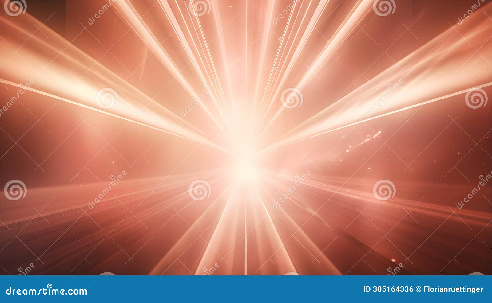 3D Render of Rose Gold Light Rays. Abstract Background Stock ...