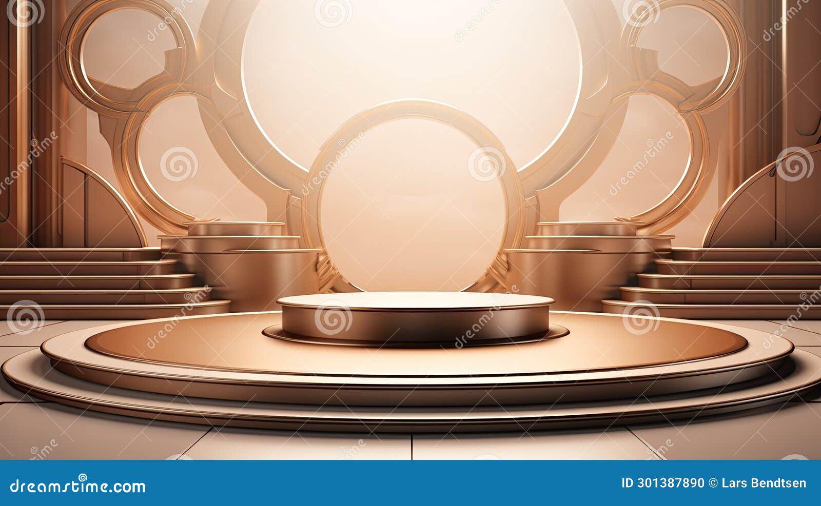 3D Render of Round Stage Platforms for Product Showcase - AI Generated ...