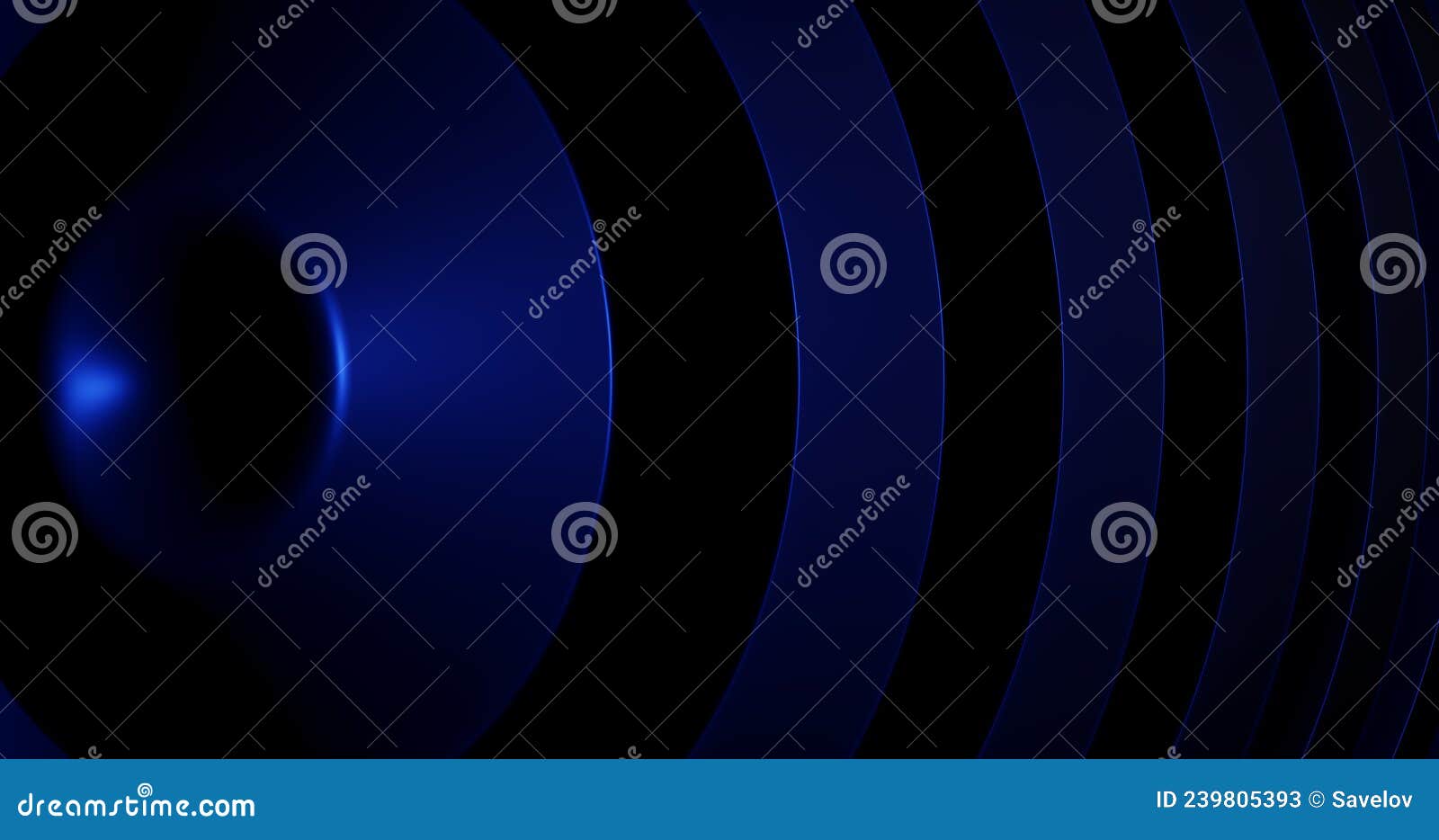 Render with Rounded Blue and Black Surface Stock Illustration ...