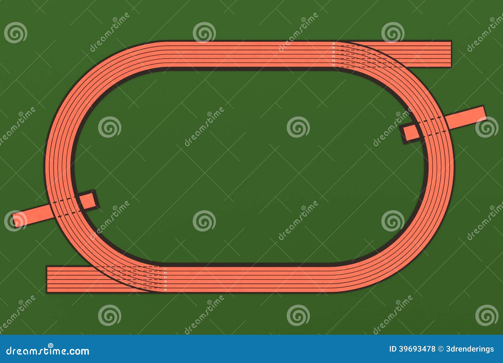 3d render of running track stock illustration. Illustration of graphics ...