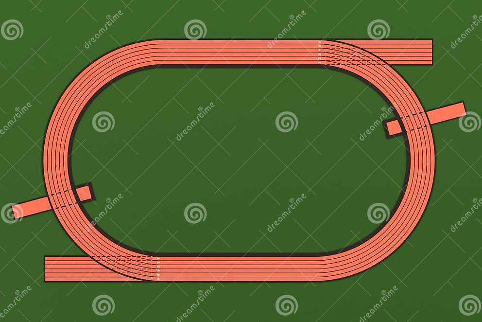 3d render of running track stock illustration. Illustration of graphics ...