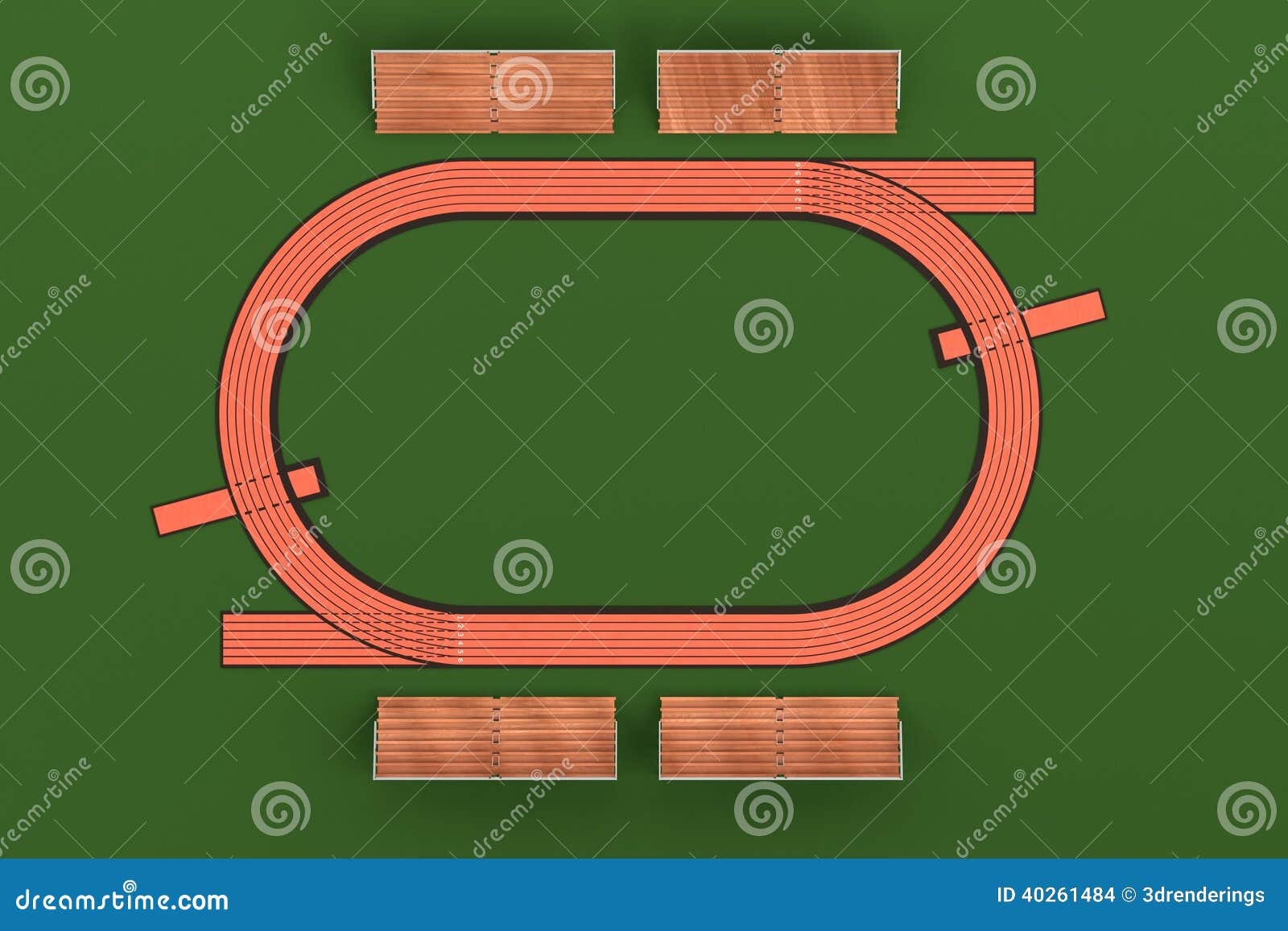3d render of running track stock illustration. Illustration of running ...