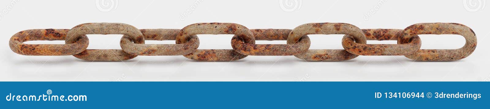 3D Render of Rusty Chain stock illustration. Illustration of tool ...