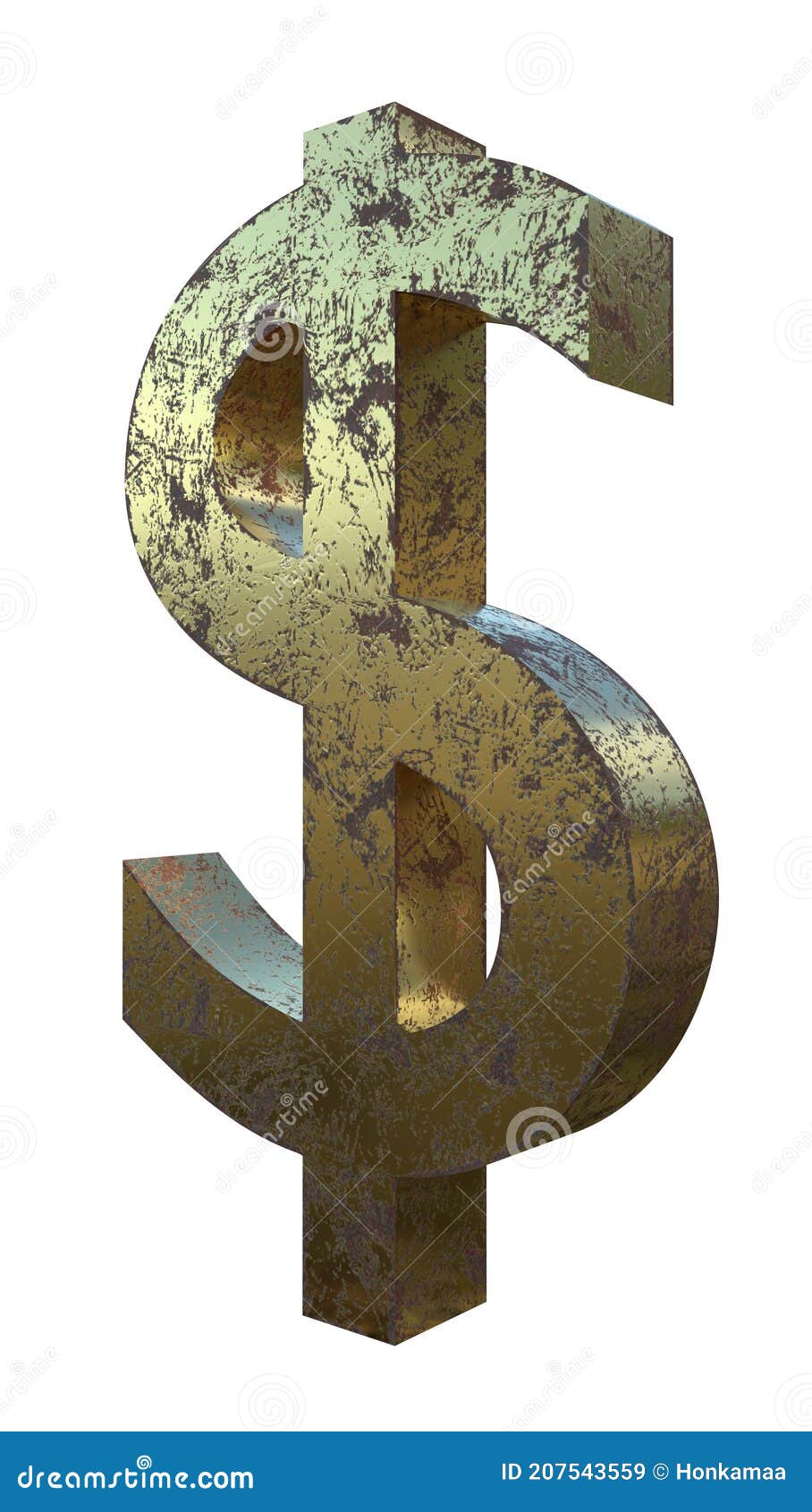Rusty dollar sign stock illustration. Illustration of money - 207543559