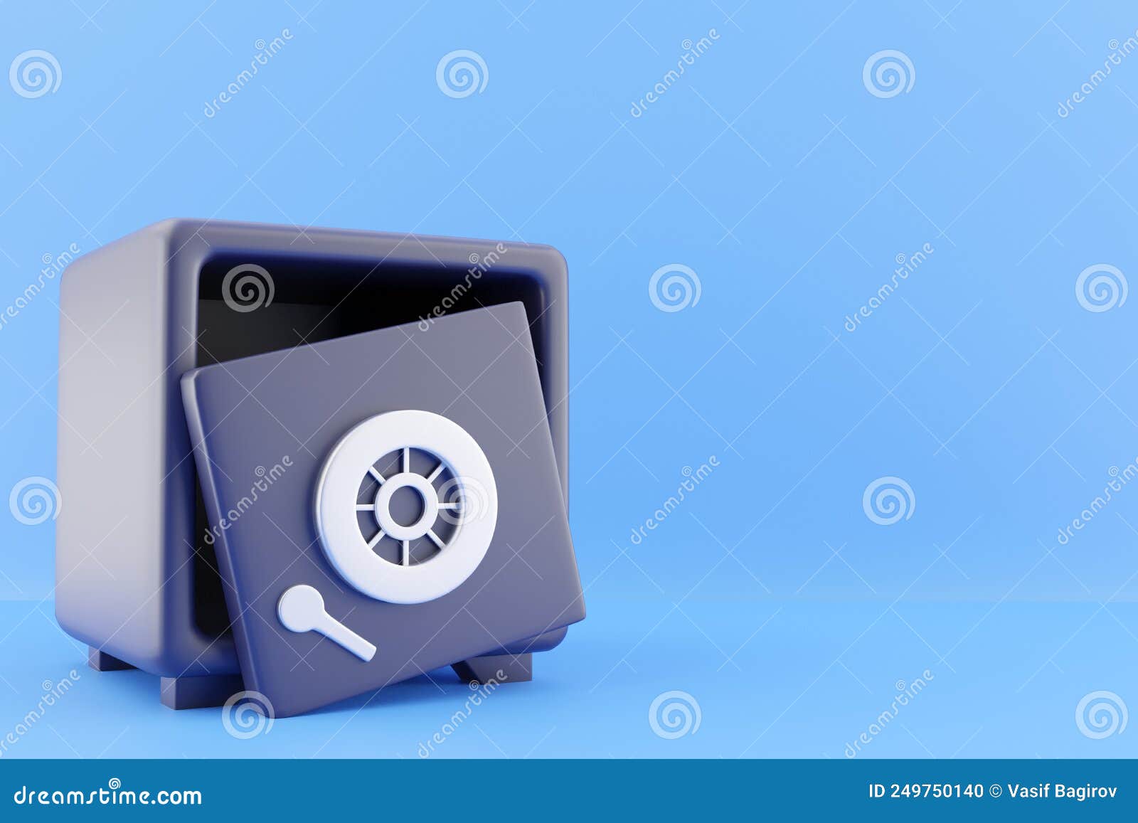 3d Render Safe Box. 3d Rendering Safe Box Stock Illustration ...