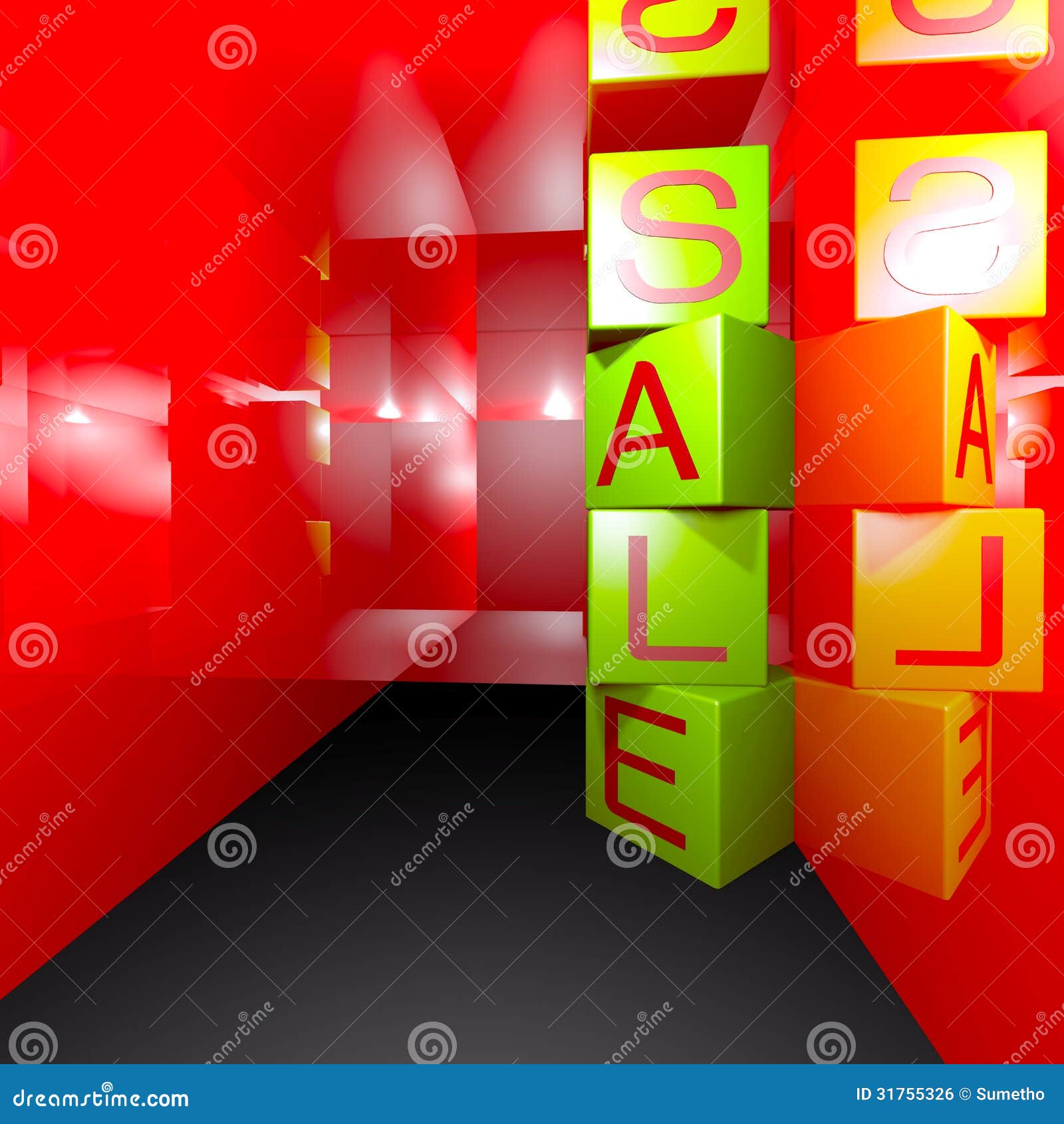3d render sale box stock illustration. Illustration of sale - 31755326