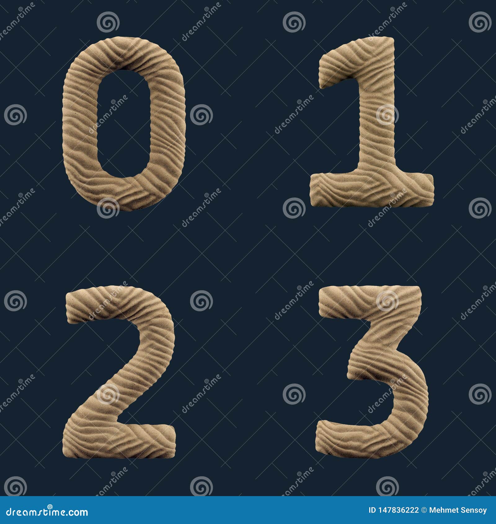 3D Render of Sand Alphabet stock illustration. Illustration of abstract ...