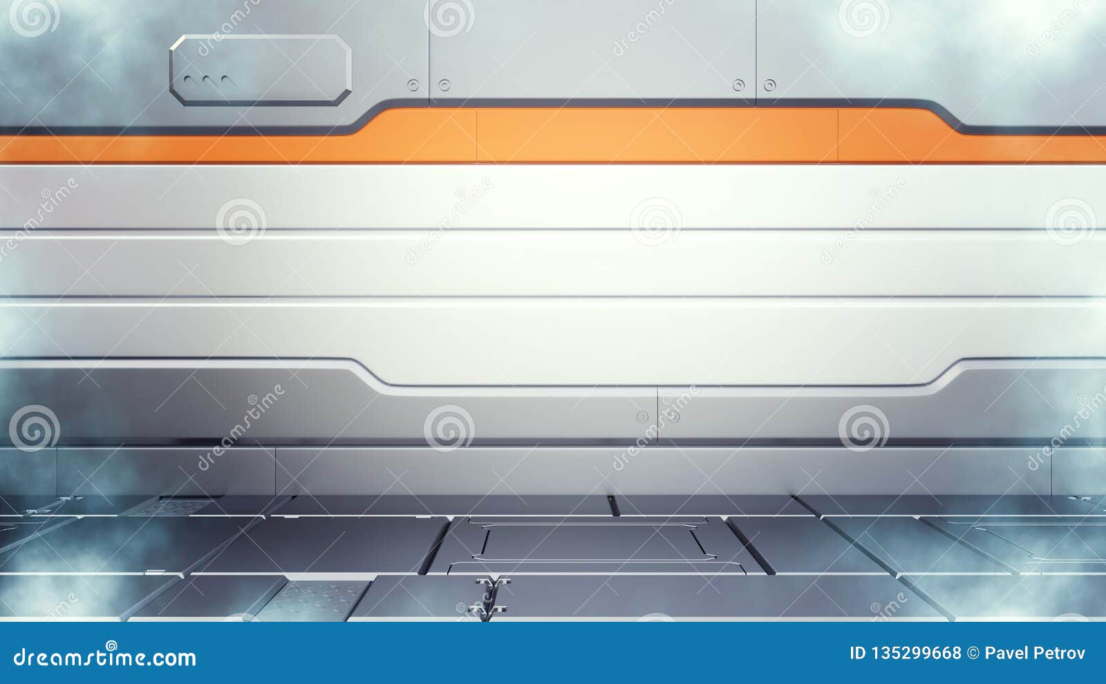 3d Illustration of Sci-fi Cryogenic Freezer Farm Corridor Interior ...