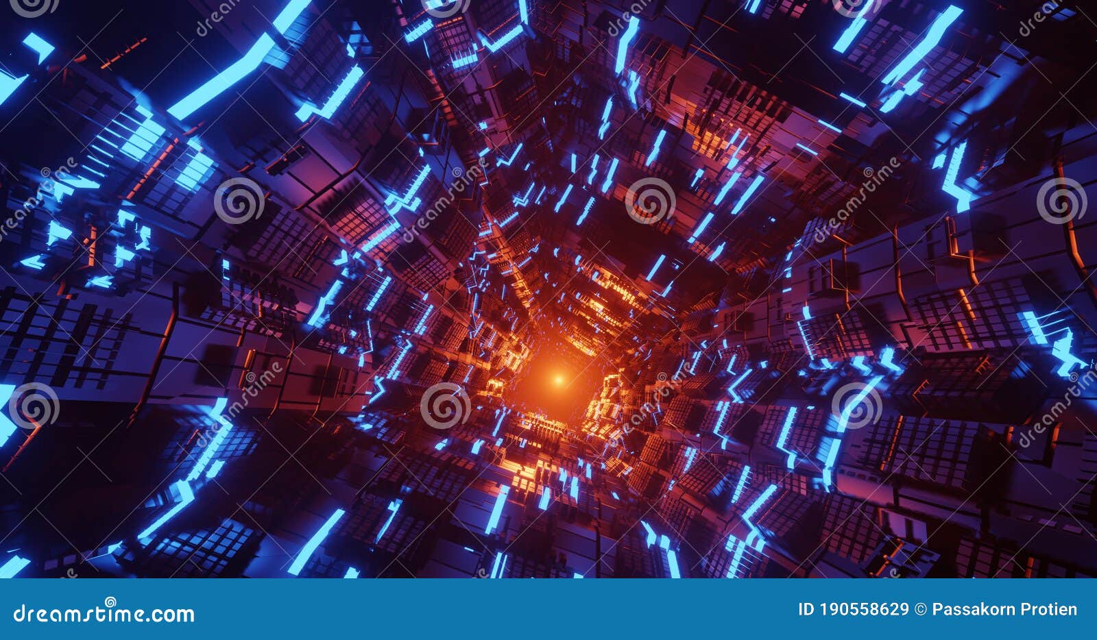 3d Render Sci-fi Environment Background. Stock Illustration ...