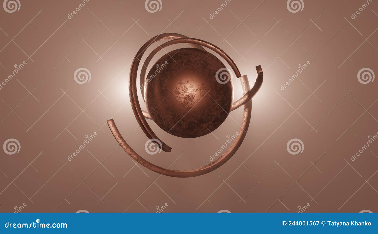 3d Render. Sci-fi Object with Glowing Energy at Center Stock ...