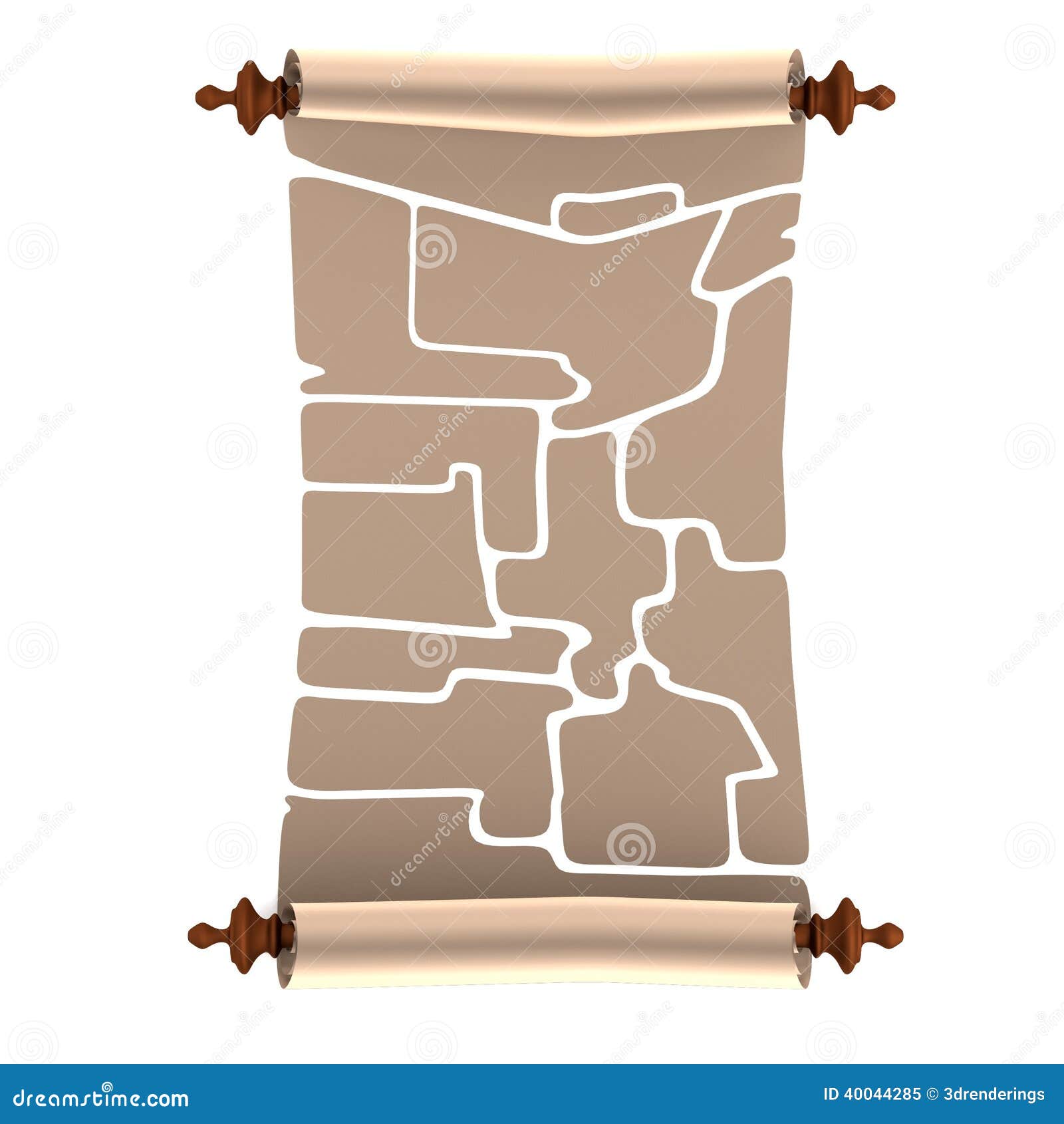 3d render of scroll stock illustration. Illustration of render - 40044285