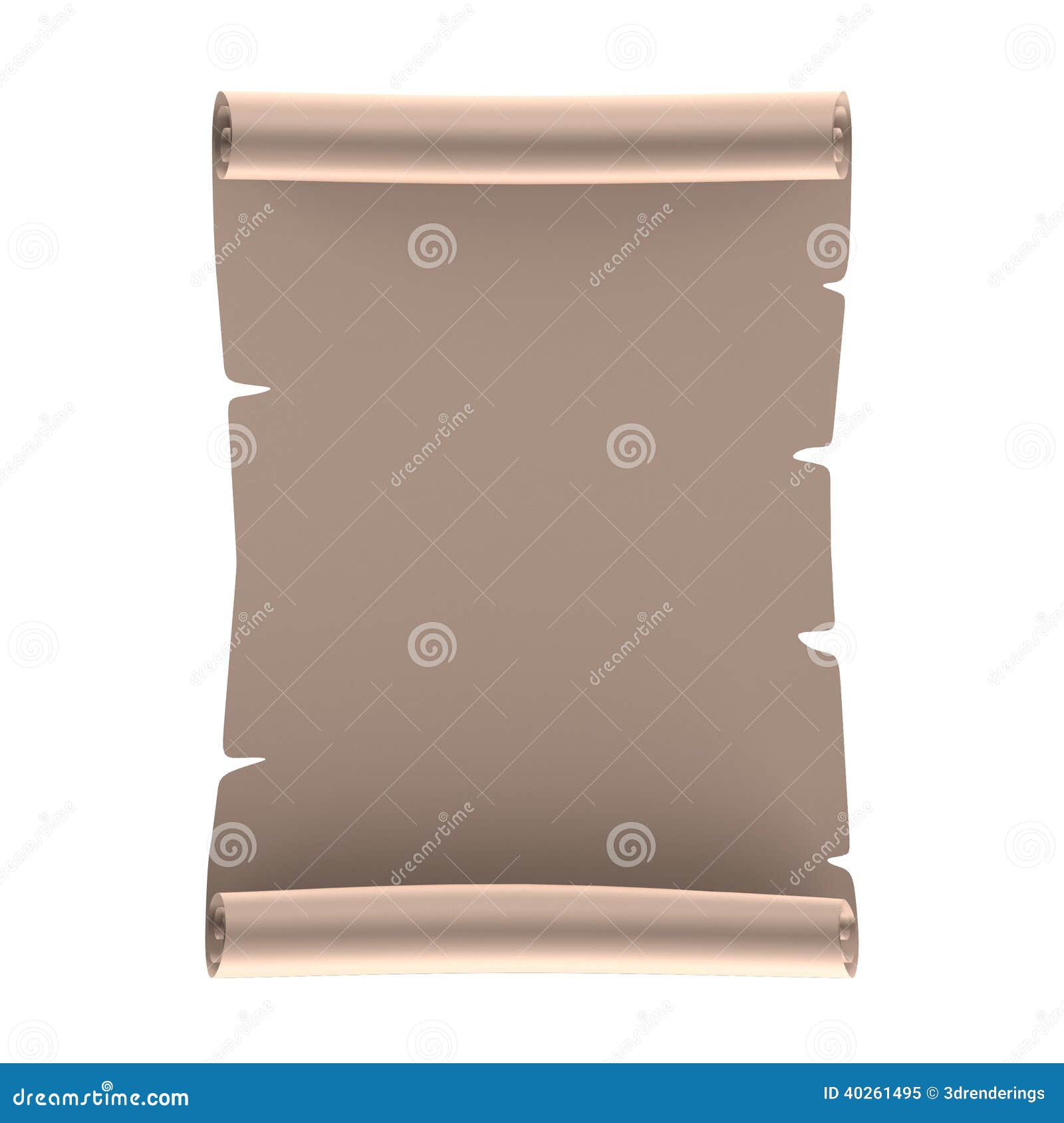 3d render of scroll stock illustration. Illustration of history - 40261495