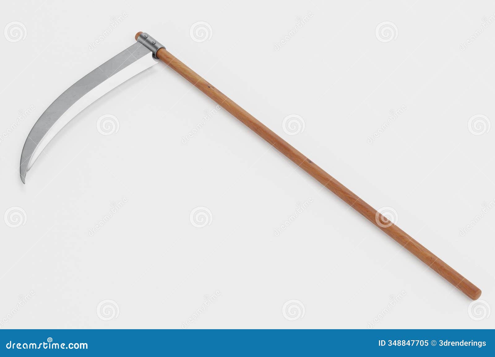 3D Render of Scythe stock illustration. Illustration of scythe - 348847705