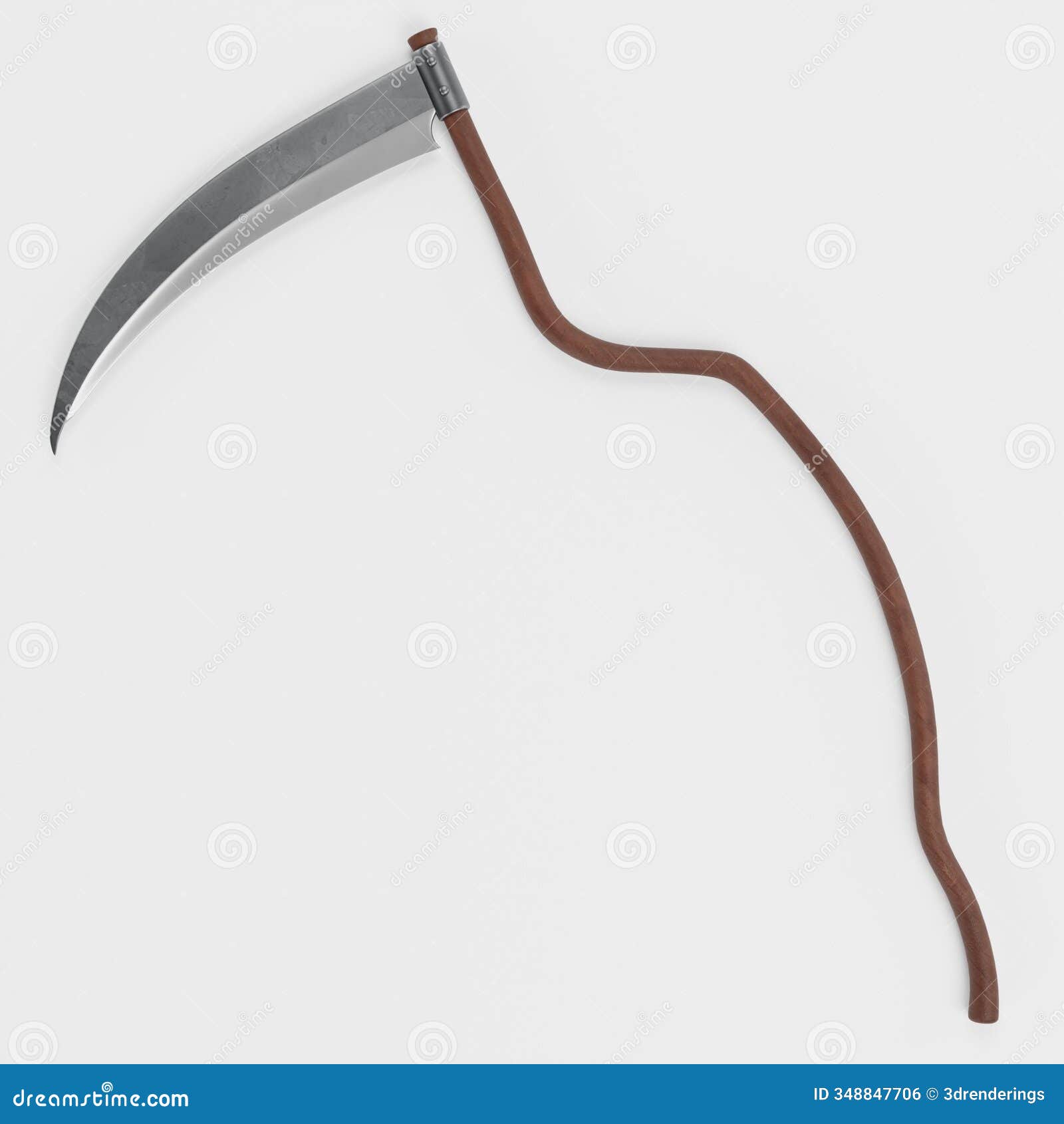 3D Render of Scythe stock illustration. Illustration of scythe - 348847706