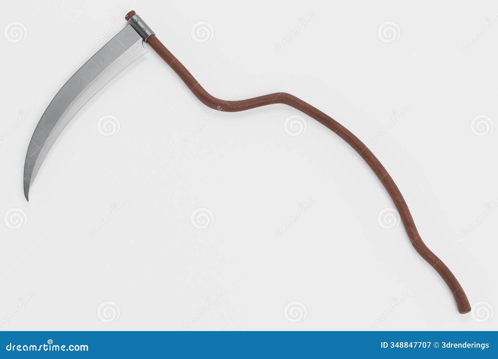 3D Render of Scythe stock illustration. Illustration of weapon - 348847707