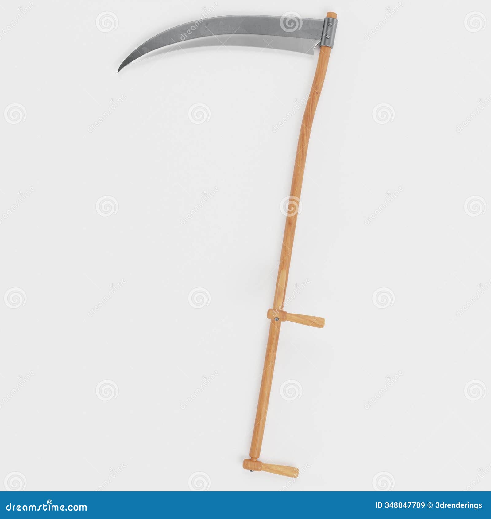 3D Render of Scythe stock illustration. Illustration of harvest - 348847709