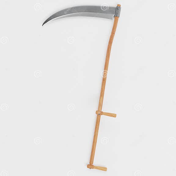 3D Render of Scythe stock illustration. Illustration of harvest - 348847709