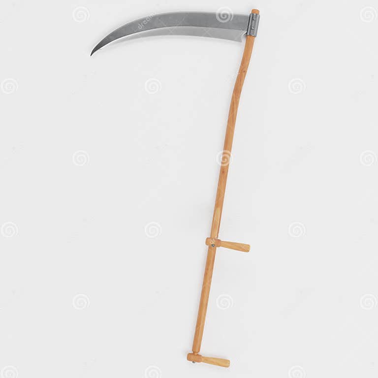 3D Render of Scythe stock illustration. Illustration of harvest - 348847709