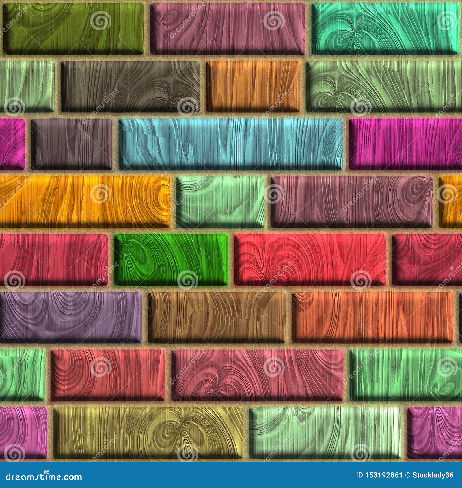 3D Render Seamless Pave Background Tile Stock Illustration ...