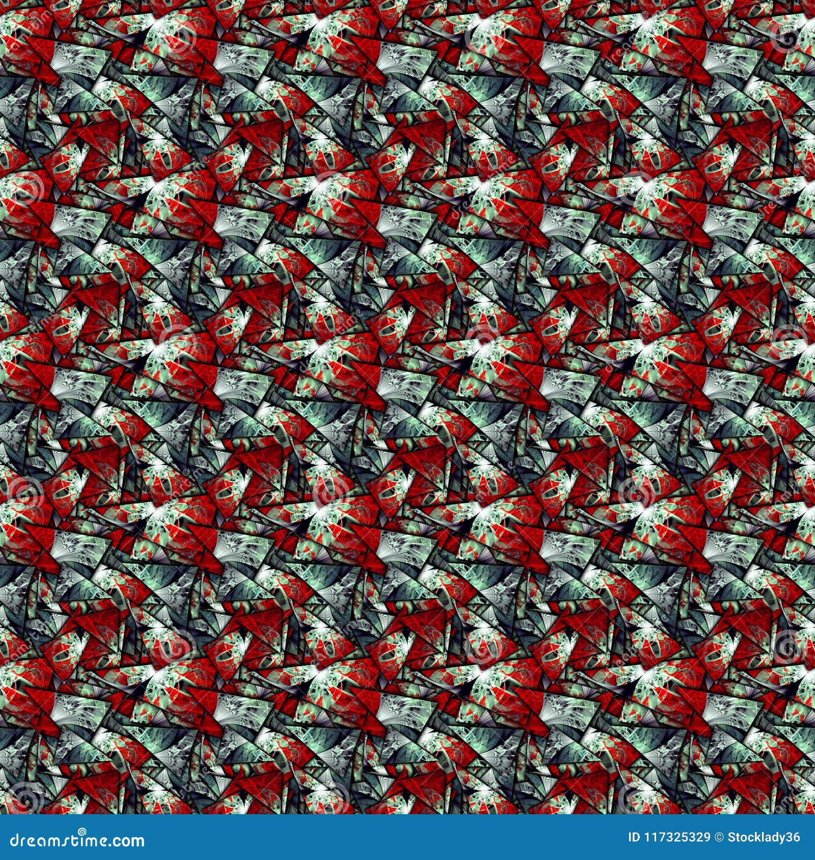 3D Render of Seamless Shatter Fractal Background Stock Illustration ...