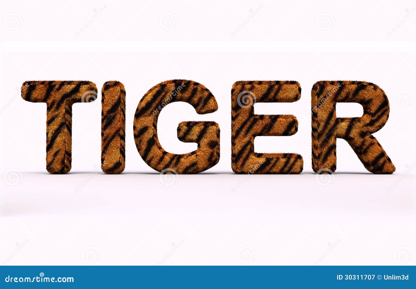Word tiger fur alphabet. stock illustration. Illustration of artistic ...