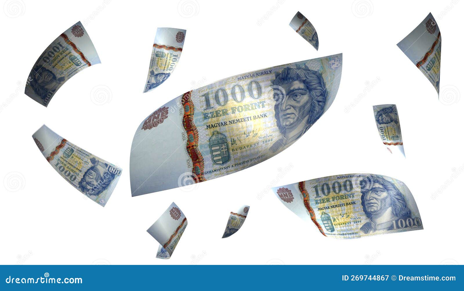 3D Render Set of Flying Honduras 100 Lempira Money Banknote Stock ...