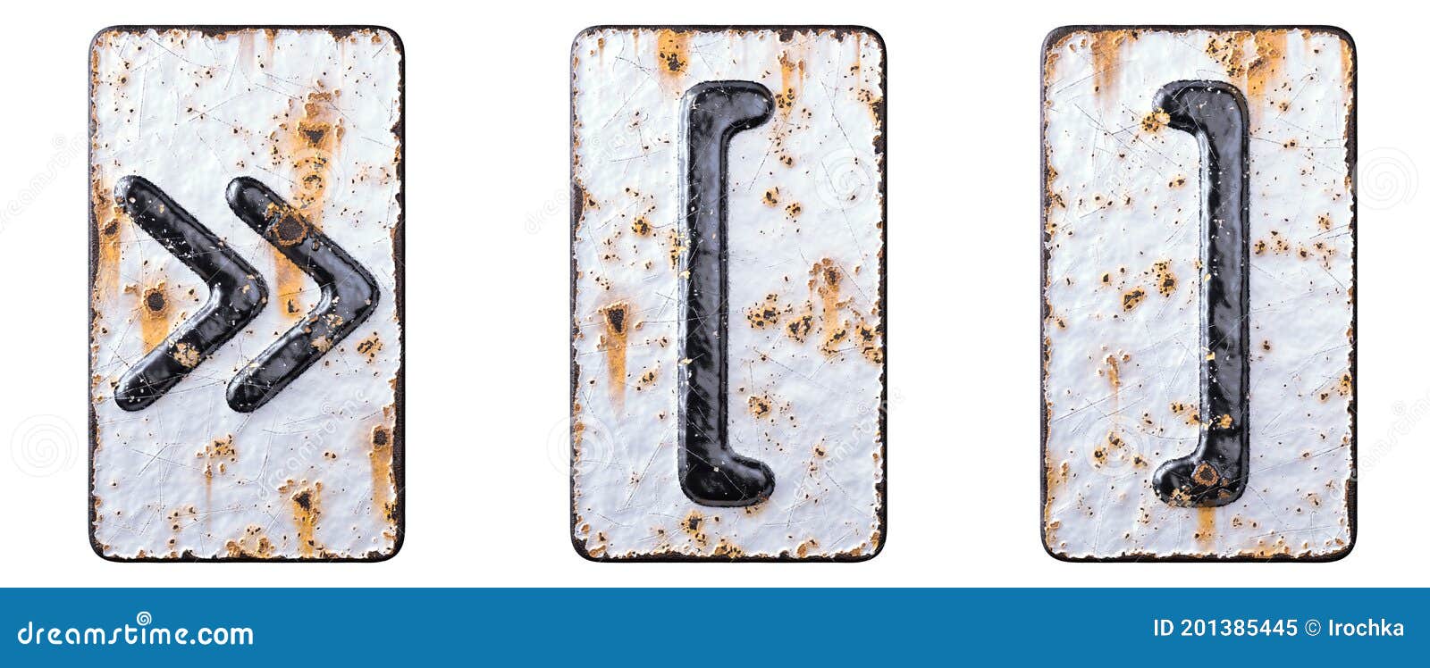 Set Of Symbols Quotation Mark, Left And Right Square Bracket Made Of ...