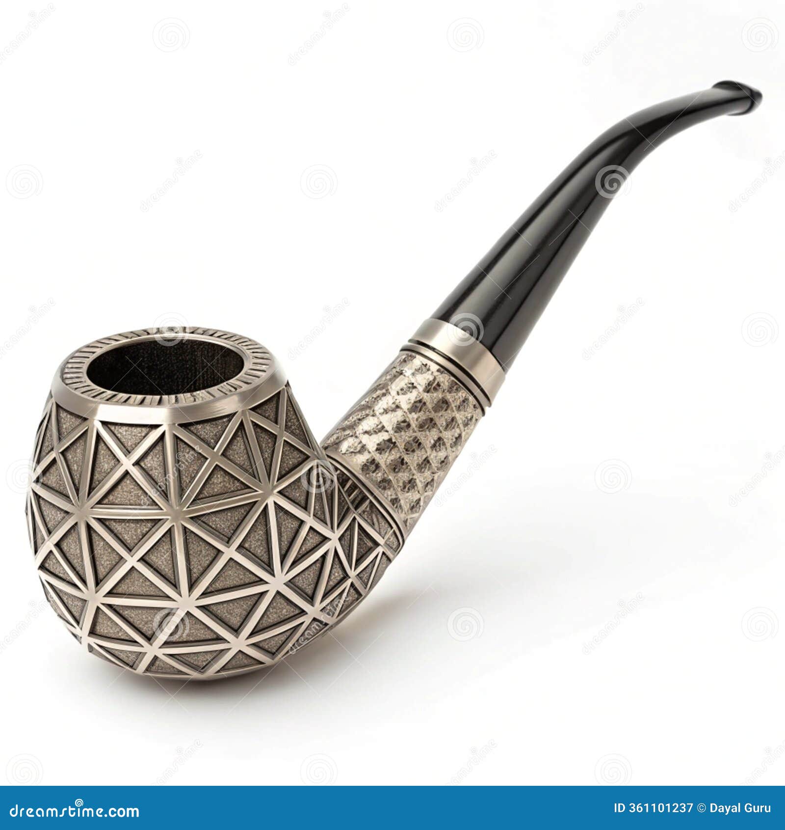 3D Render Shape Abstract Pipe Metal Geometric Isolated on White ...