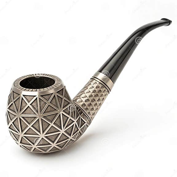 3D Render Shape Abstract Pipe Metal Geometric Isolated on White ...