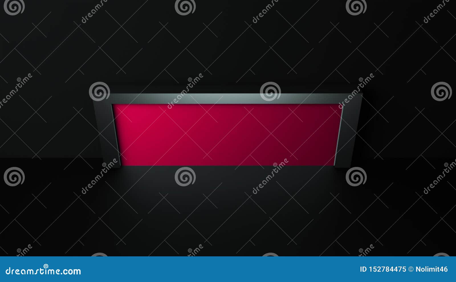 3d Render With Shape Surface With Reflection Abstraction Of Interior Computer Generated