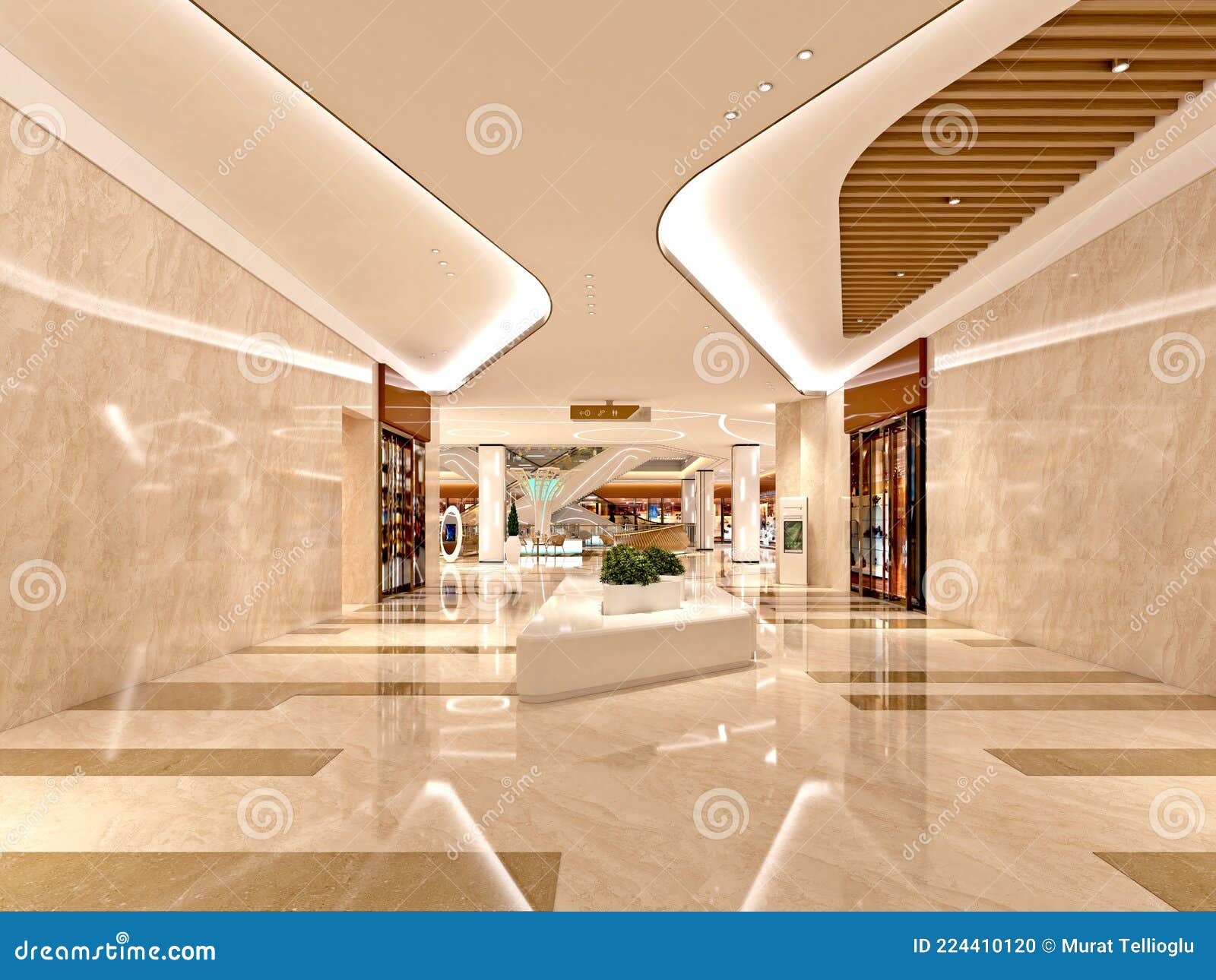 Shopping Mall Interior Render