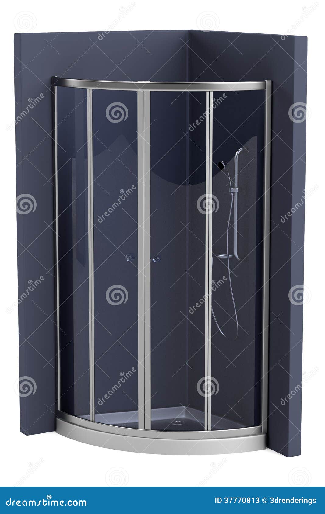 3d render of shower stock illustration. Illustration of render - 37770813