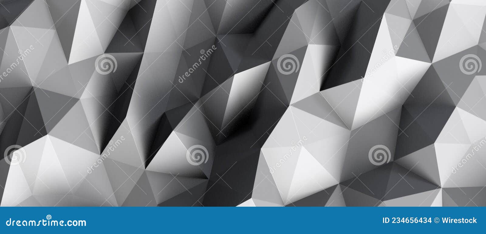 3D Render of Silver Abstract Geometric Polygonal Shapes Background ...