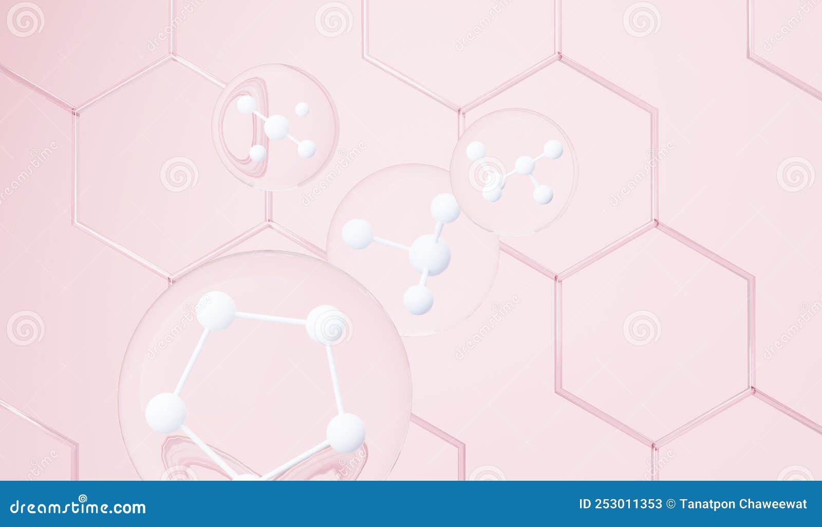 3d Render of Simple Chemical Bond in Side Cell or Molecules. the ...
