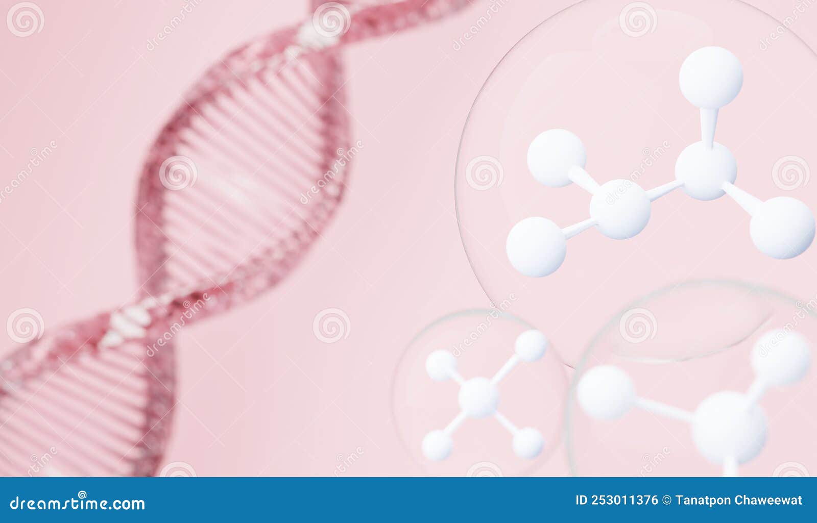3d Render of Simple Chemical Bond in Side Cell or Molecules. the ...