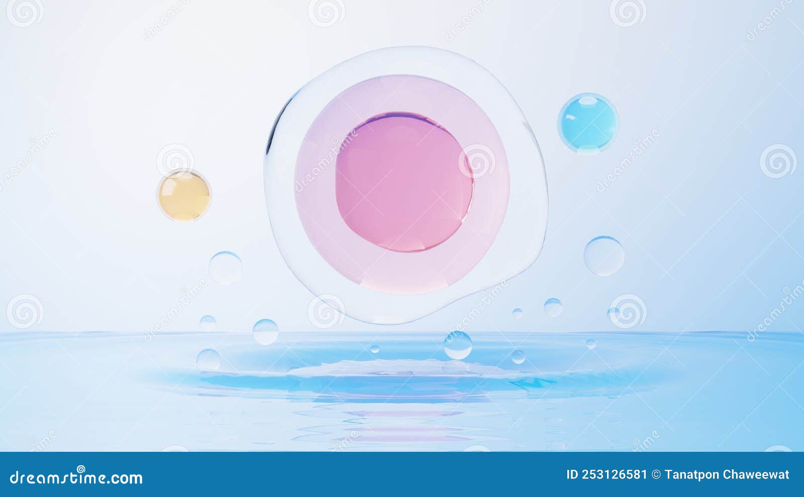 3d Render of Simple Chemical Bond in Side Cell or Molecules. the ...